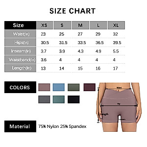 Workout Shorts for Women 2 Pcs Pack Cross Waist Active Gym Spandex Stretchy Yoga Compression with Side Pockets Burgundy+Olive-M