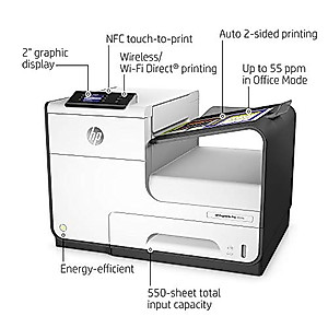 HP PageWide Pro 452dw Color Business Printer, Wireless & 2-Sided Duplex Printing (D3Q16A)