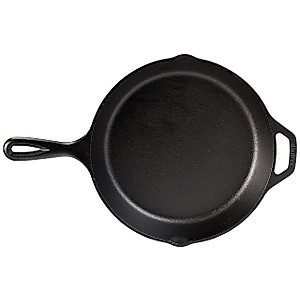 Lodge 6-1/2 Inch Cast Iron Pre-Seasoned Skillet – Signature Teardrop Handle - Use in the Oven, on the Stove, on the Grill, or Over a Campfire, Black & ASHHM41 Mini Silicone Hot Handle Holder, Red