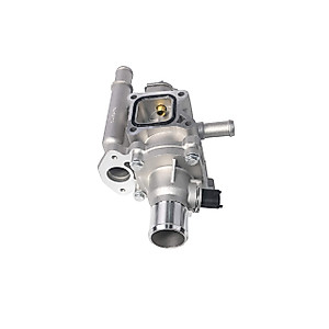 Coolant Thermostat and Housing Assembly with Sensors - Compatible with Chevy Cruze, Limited, Trax, Sonic 1.8L & 1.6L - Replaces 25192228, 55564890, 15-81816, 902-033, 55579951 - Full Aluminum