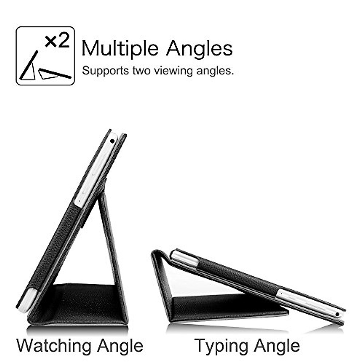 Fintie Case for ZONKO K105 10.1, MEIZE 10, Dragon Touch Notepad K10 / Max10 10.1 Tablet, Premium PU Leather Stand Cover for Lectrus, Victbing, Hoozo, Winsing 10 Android Tablet, Black