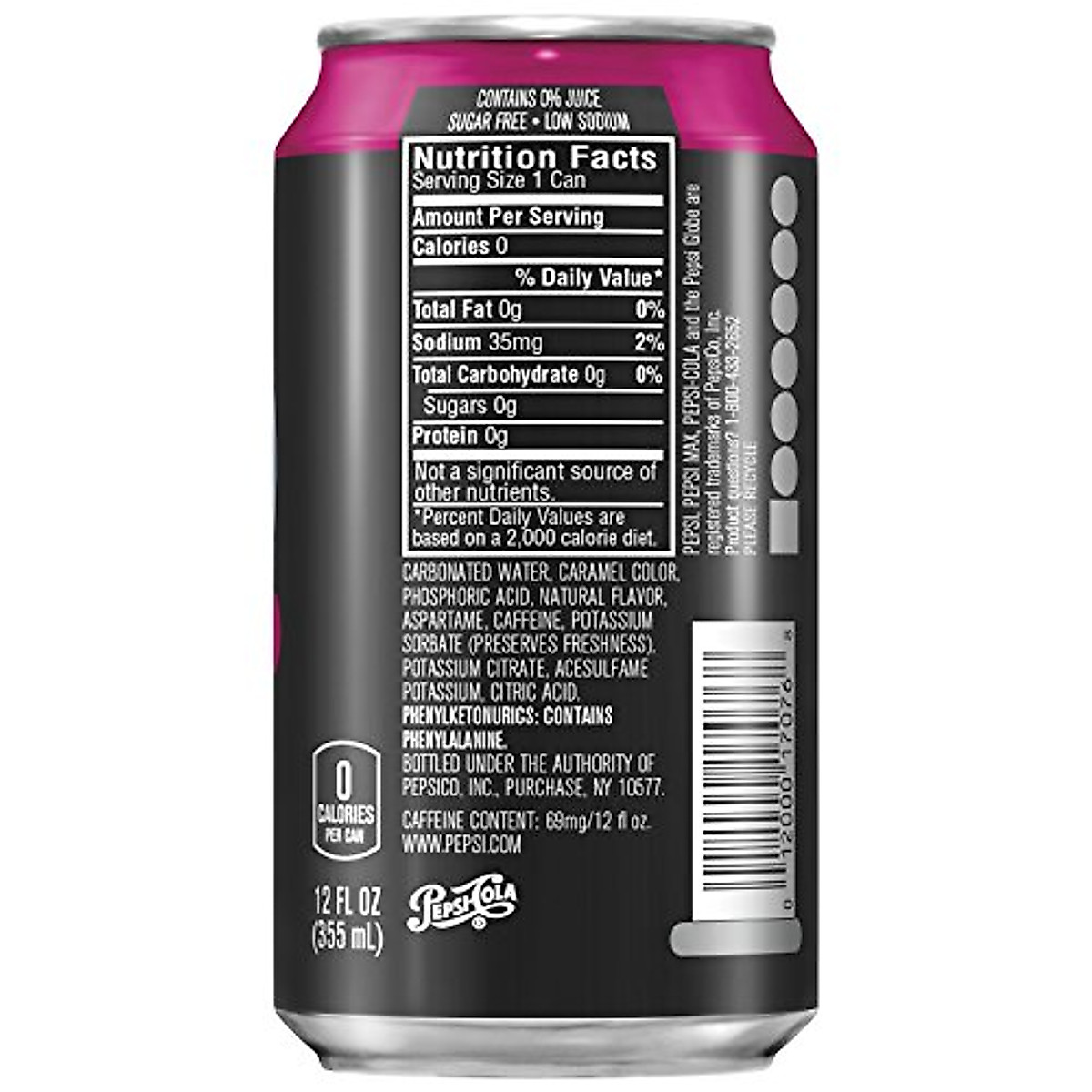 Pepsi Zero, Wild Cherry, 12 fl oz. can, 3 (12 Pack)