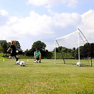 QUICKPLAY Kickster Soccer Goal Range – Ultra Portable Soccer Goal | Quick and Easy Set Up | Includes Soccer Net and Carry Bag | Available in 7 Sizes [Single Goal]