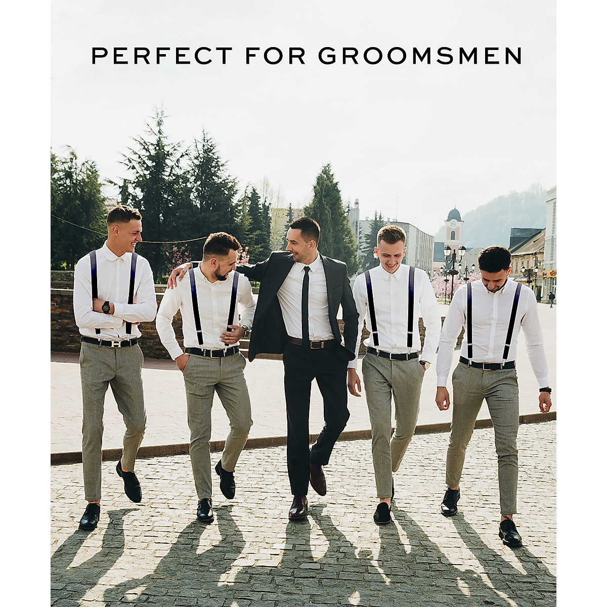 Man of Men Suspenders - Navy