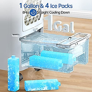 Evaporative Cooler, SEEPER 3-IN-1 Room Air Conditioner, 1-Second Fast Cooling Air Cooler w/ 70°Oscillation, 20FT Remote Controller & 12H Timer, 3 Wind Speeds 22-IN Air Conditioner Portable for Room