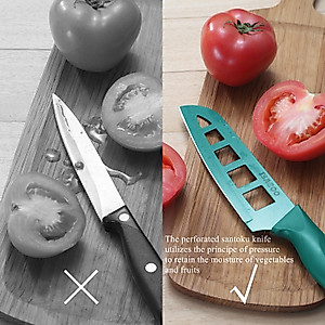 ISACCO Knife Set,12pcs Kitchen Knife Set,Non-stick Food Grade Coating,Utility Knives with Blade Guards,Ultra-Sharp High Carbon Stainless Steel Knives,Dishwasher Safe(Pass the FDA Certificate)