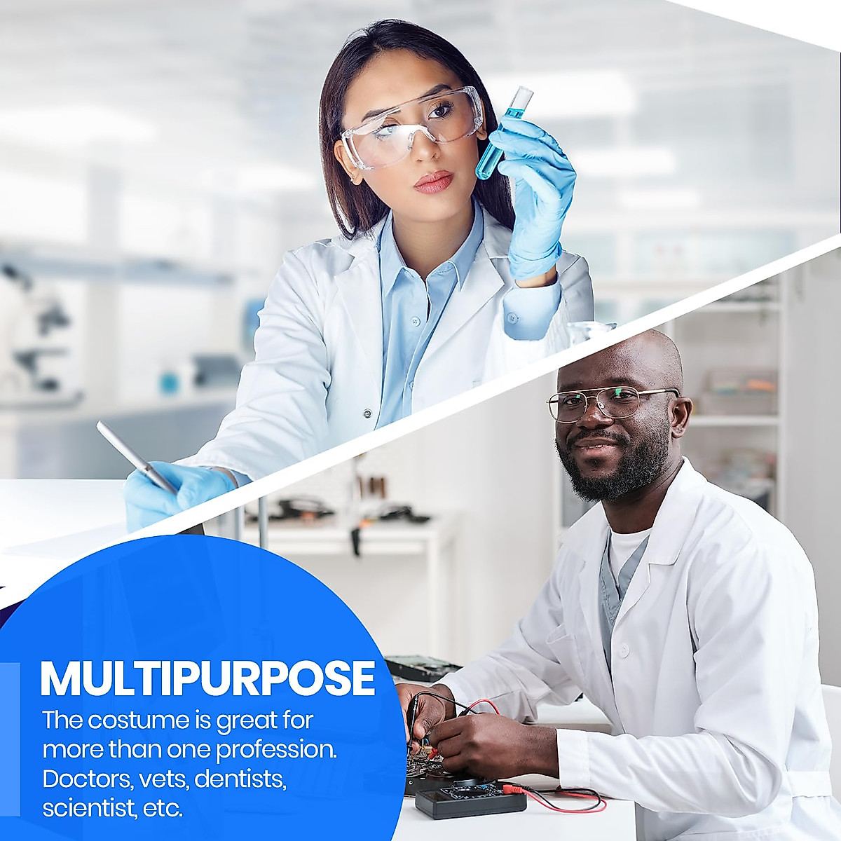 Dress up America Adults Unisex Doctor Lab Coat,White,Small