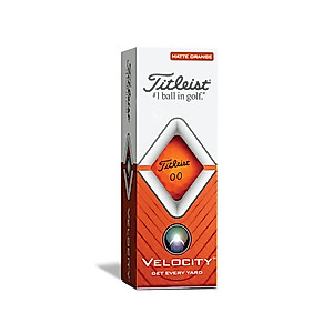 Titleist Velocity Golf Balls, Matte Orange, (One Dozen)