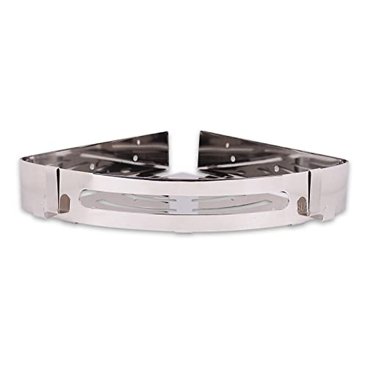 aZugo No-Drilling Wall Mounted Double-layer Corner Kitchen Bathroom Storage Racks Shelving Stainless Steel With 2hooks