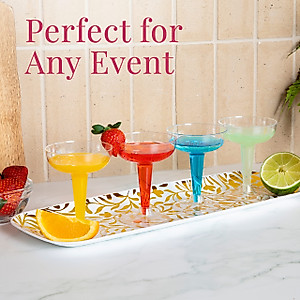 Prestee Disposable Serving Trays and Platters for Serving Food, 3pk - Gold Serving Tray, Plastic Serving Trays for Party, Plastic Serving Platter, Dessert Trays for Dessert Table for Christmas Holiday