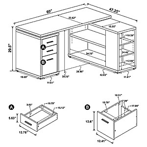 Coaster Home Furnishings Yvette L-Shape Grey Driftwood Office Desk (801516)