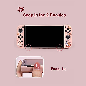 Kiloluv Spa Ducks Switch OLED Protective Case Skin Cover Case Compatible with Nintendo Switch OLED Model 2021