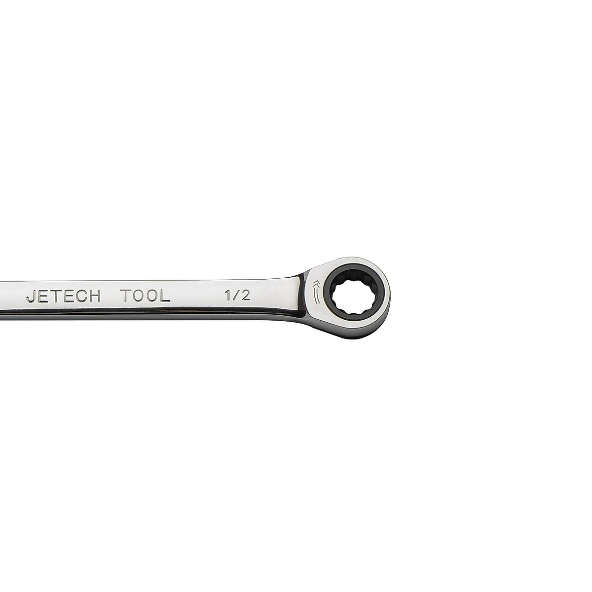 Jetech 1/2 inch Ratcheting Combination Wrench, Industrial Grade Gear Spanner with 12-Point Design, 72-Tooth Ratchet, Forged and Heat-Treated Cr-V Steel, SAE