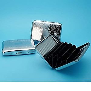 BOHONG RFID Blocking Credit Card Holder Metal wallet for Men Women - Stylish Travel Wallet - Best protection for Bank Debit, ID, ATM, Cards against Scanning Criminals