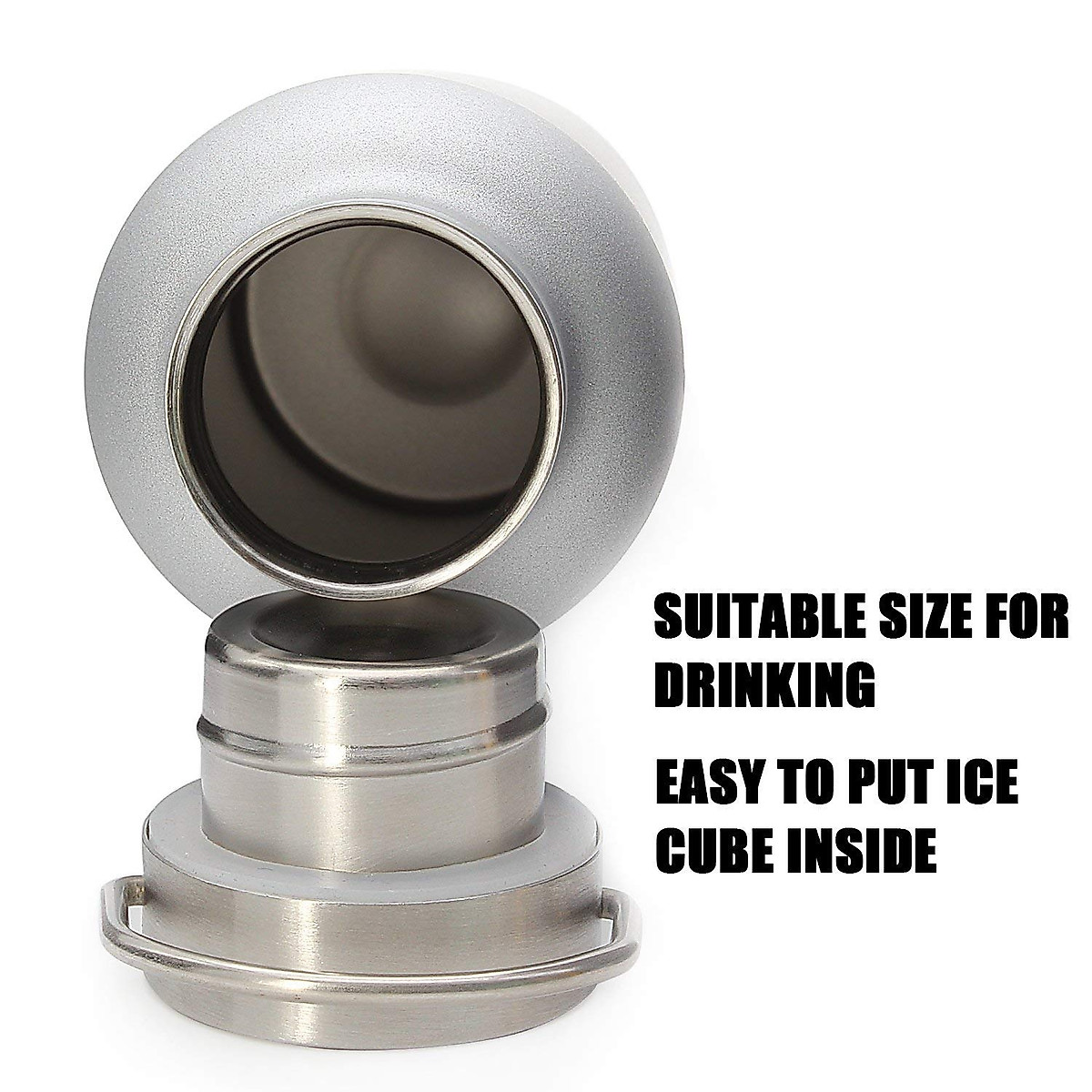 TOPOKO 25 oz Stainless Steel Vacuum Insulated Water Bottle, Keeps Drink Cold up to 24 Hours & Hot up to 12 Hours, Leak Proof and Sweat Proof. Large Capacity Sports Bottle Wide Mouth Metal Lid (Grey)