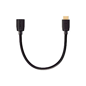 Monoprice High Speed HDMI Extension Cable - 48Gbps, Ultra 8K, Dynamic HDR, eARC, 1 Feet, Black - DynamicView Series