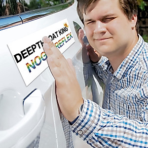 Frienda 10 Pcs Bumper Decals Funny LGBT Stickers Rainbow Bumper Prank Car Stickers Colorful Car Accessories for Truck Vehicle Luggage Window Refrigerator(Magnetic,Classic Style)