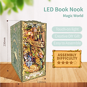 ROCOXIA DIY Book Nook Kit, DIY Miniature Booknook, Book Nook Shelf Insert, Birthday Thanksgiving Day Christmas (Greenfield Mystery)