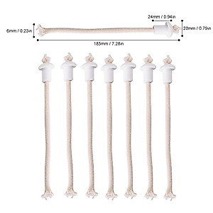 7 Pcs Oil Lamp Wick - Delaman Alcohol Lamp Wick Replacement Vintage Kerosene Lamp Wick Ceramic Lamp Accessories Oil Candle Lamp for Ceramic Heat,Experimentation and Lighting 7.2in