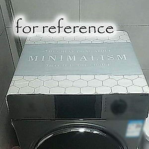 Gentle Meow Small Double Door Refrigerator Dust Cover Cloth Washing Machine Cover Cloth Household Microwave Oven Cover, Grey Blue