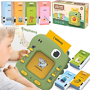 Toddler Toys for 2 3 4 5 Year Old Boys and Girls, Autism Sensory Toys for Autistic Children, Preschool Educational Toys with Music and Sound Effect, 224 Sight Words Dinosaur Talking Flash Cards