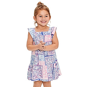 The Children's Place Baby Girls' and Toddler Sleeveless Dressy Special Occasion Dresses, Navy Flutter, 5T
