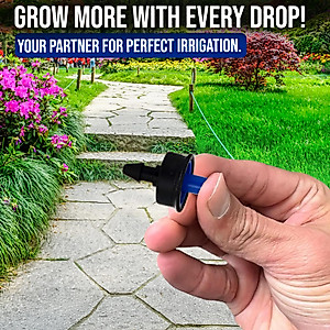 DripRack WHERE EVERY DROP MATTERS... Pressure Compensating Drippers (Pack of 100) - 2L/h Flow Rate by- Ideal for Home Gardens, Orchards, and Greenhouses