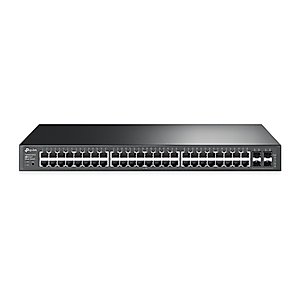 TP-Link 48 Port Gigabit Switch | Smart Managed Switch w/ 4 SFP Slots | Limited Lifetime Protection | Support L2/L3/L4 QoS, IGMP and Link Aggregation | IPv6 and Static Routing (T1600G-52TS)