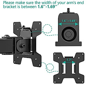 WALI VESA Mounting Plate 75 by 75 mm to 100 by 100 mm for WALI Monitor Mounting System (VESA-1), 1 Pack, Black