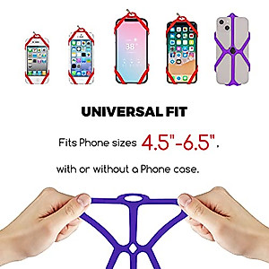 CalorMixs Universal Cell Phone Lanyard - Universal Neck Phone Holder w Adjustable Neck Strap - Compatible with iPhone Galaxy & Most Smartphones (Rose)