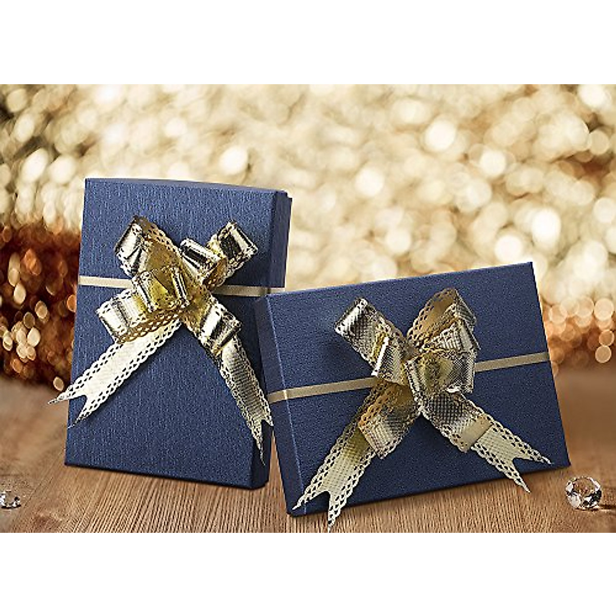 MESHA Cardboard Jewelry Boxes, 5.25x3.75x1 Cotton Filled Jewelry Gift Box with Lid, Jewelry Boxes for Small Business, Packing, Shipping, Necklace, Earring, Bracelet, Blue, Pack of 20 Jewelry Boxes