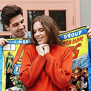 Bazillion Dreams Marvel Avengers Assemble Fleece Softest Comfy Throw Blanket for Adults & Kids| Measures 60 x 45 Inches