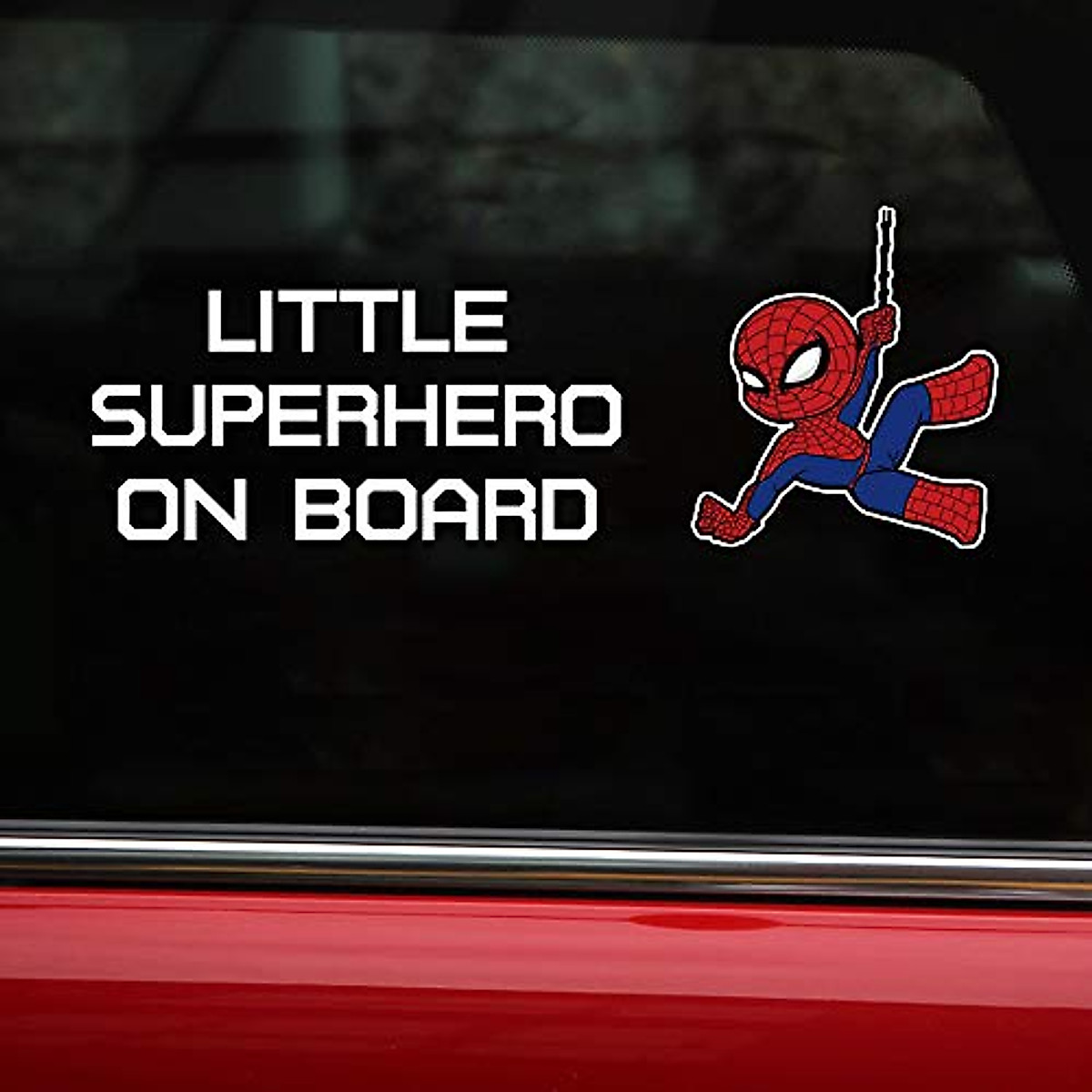 Meitinalife 3Pcs Little Superhero Baby on Board Car Stickers and Decals 5"x6" Reflective Kids ON Board Sticker Baby in Car Decal for Car Styling Body Door Windshield Window Decoration (1)