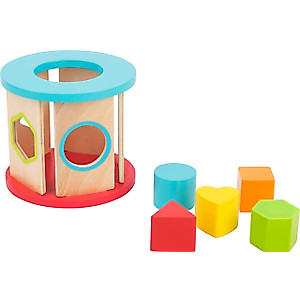 Small Foot Wooden Toys Motor Skills Toy Playset Collection with Pull-Along Zebra, Stacking Tower & Shape Sorting Games Designed for Children 12+ Months, Multi (11106)