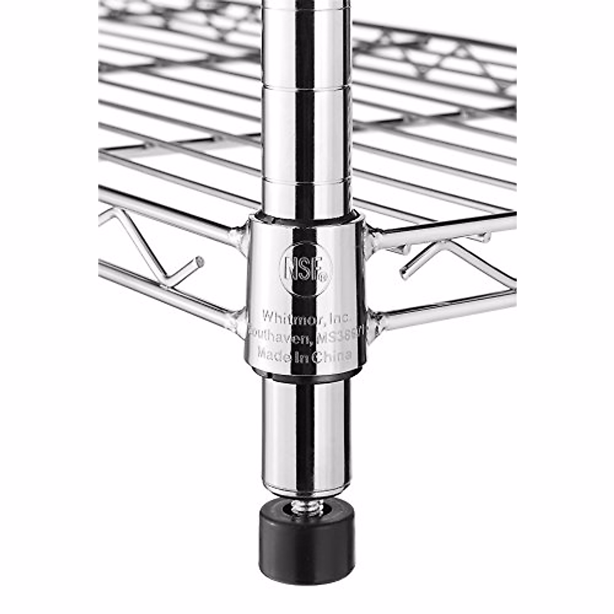 Whitmor Supreme 5 Tier Adjustable Shelving - 500 Pound Weight Capacity Per Shelf - Leveling Feet