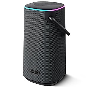 TREBLAB HD-Force - Loud Bluetooth Speaker - 50W Stereo Sound w/Bass, 25H Battery, IPX6 Waterproof, TWS Mode - Wireless Speaker w/Powerbank - Graphite (Renewed)