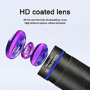36x Cell Phone Zoom Lens Kit 4 in 1 with Phone Clip High-Definition Universal Kit for Most of The Cell Phone Good Color Reproduction for A Variety of Phone