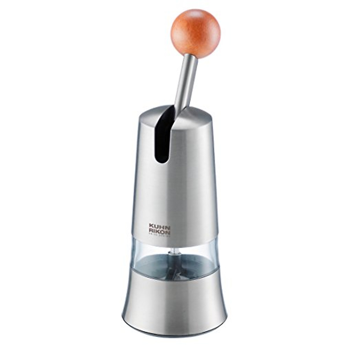 Kuhn Rikon Epicurean Adjustable Ratchet Grinder with Ceramic Mechanism for Salt, Pepper and Spices, 8.5 x 2.75 inches, Stainless Steel