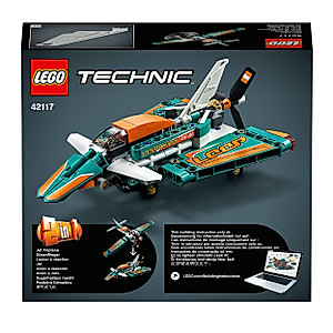 LEGO Technic Racing Plane 42117 Model Building Kit; Great Gift or Treat for Kids Who Love to Play with Toy Aeroplanes; A 2-in-1 Build for Even More Flying Fun (154 Pieces)