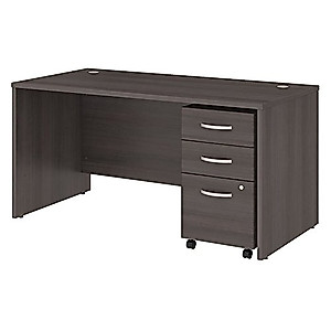 BUSH BUSINESS FURNITURE STC014SG Desk and File, 60W x 30D, Storm Gray
