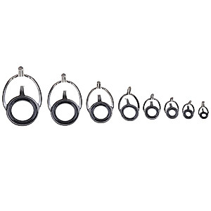 OriGlam 8pcs Fishing Rod Guide Repair Kit, Spinning Rod Guides, Fishing Rod Guide Replacement, Tip Repair Kit for Spinning Rods Sea Fishing