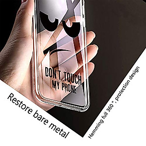 HHUAN Case for Redmi Note 8 2021 (6.30 Inch) with 2 X Tempered Glass Screen Protector, Clear Soft Silicone Cover Bumper TPU Shockproof Phone Case for Redmi Note 8 2021 - DUO5