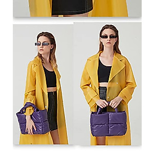 Cotton Down Padded Handbags Quilted Puffy Tote Bag for Women Lightweight Shopping Dating Working Traveling Bag