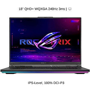 HIDevolution [2023] ASUS ROG Strix G18 G814JZ 18" QHD+ 240Hz, 2.2 GHz i9-13980HX, RTX 4080, 32 GB DDR5 RAM, 2 TB PCIe SSD, Windows 11 Home