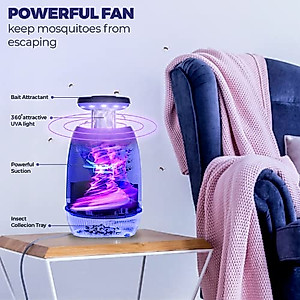 TRAPPED Elite Insect Trap, Zapper Fly Traps Catcher for Mosquito, Fruit Flies, Gnat, Moth Flying Insect, Bugs Trap with UV Light. Electric Bug Zapper, Killer Indoor, Repellent