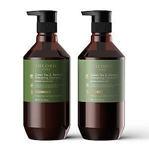 Theorie Green Tea & Bamboo Energizing Conditioner - 400mL, Restorative Formula, Invigorating Scent, Color & Keratin Safe