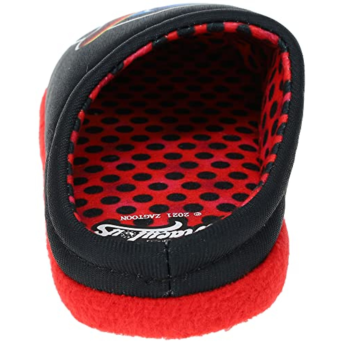 Miraculous Ladybug Girls' Pajama Set 2-Piece Jersey PJs with Cozeez Slippers, Red, Girls' Size 6/6X