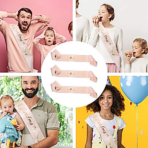 Amosfun 3pcs Grandma to Be Sash Satin Baby Shower Party Sash Shoulder Strap Baby Shower Party Supplies for Gender Reveals Baby Infant Birthday
