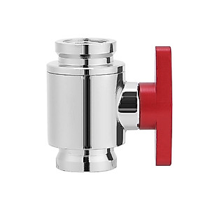 Bewinner Water Cooling Valve G1/4 Internal Threads Valves Water Ball Valve with Handle Design for Computer Water Cooling System (Red Handle)