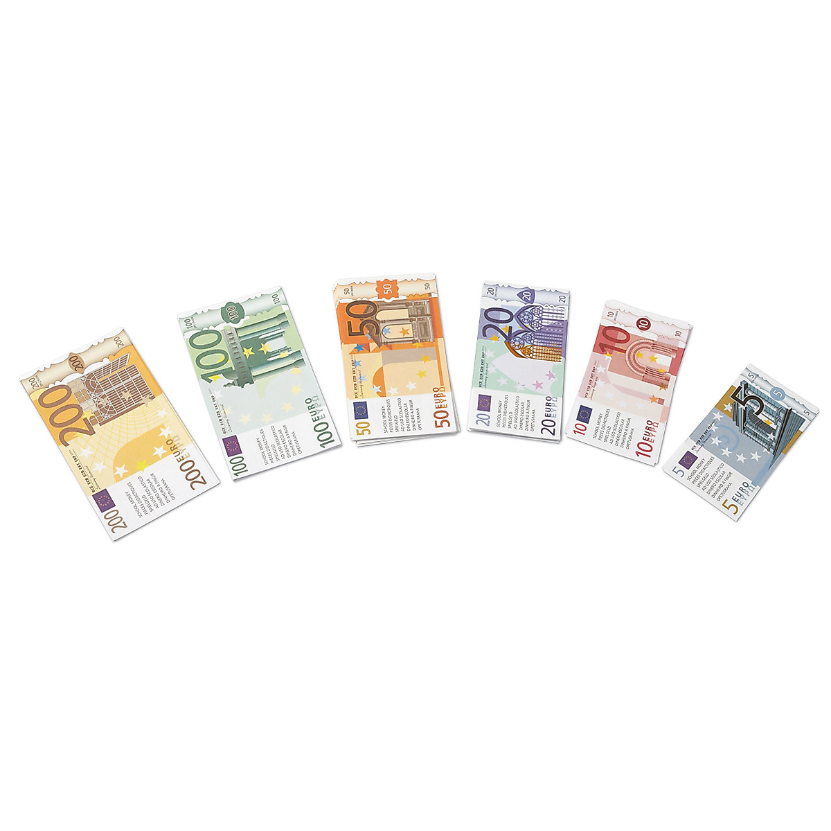Learning Resources Euro Pack, Set of 60 Banknotes